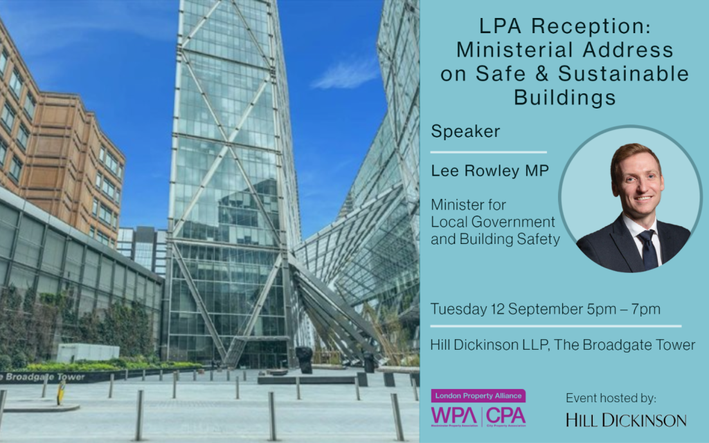 London Property Alliance Reception: Ministerial Address on Safe ...